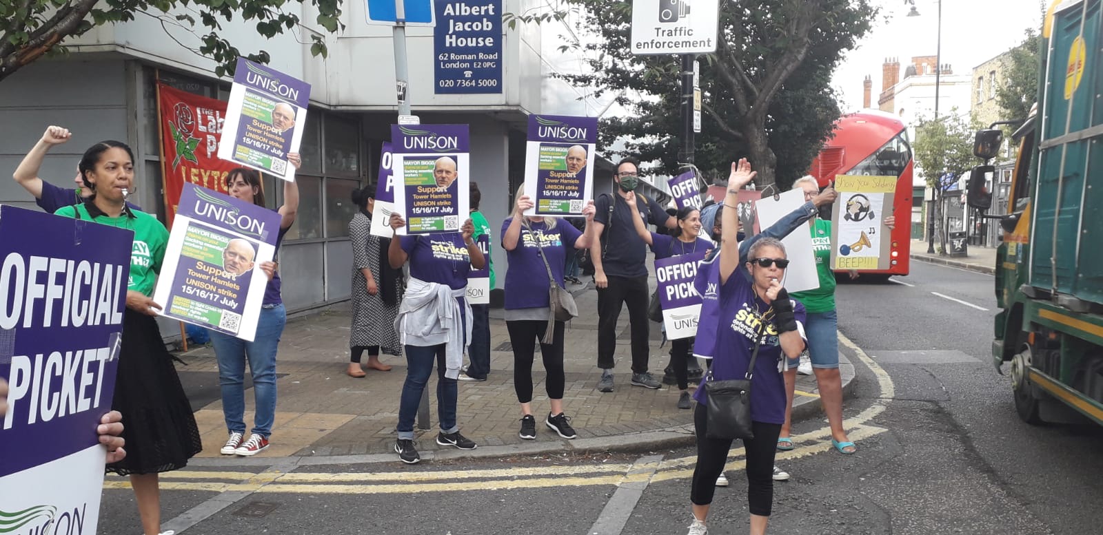 In Pictures Tower Hamlets Strike News News Unison Greater London