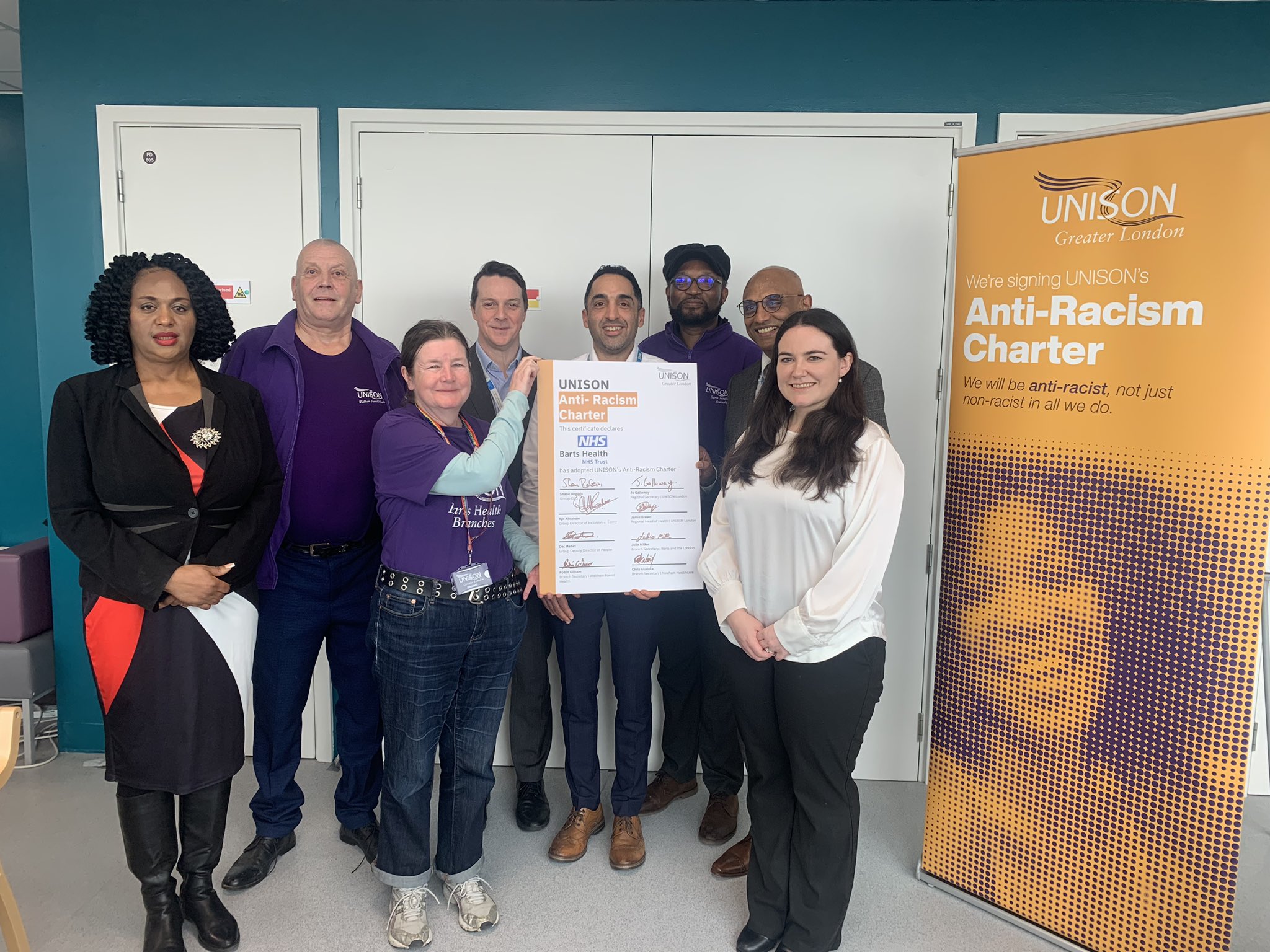 Barts Health signs UNISON’s anti-racism charter | News | News | UNISON ...